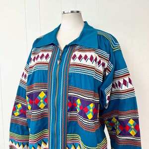 RARE 1980s Seminole Native American Patchwork Turquoise Blue Ric Rac ...
