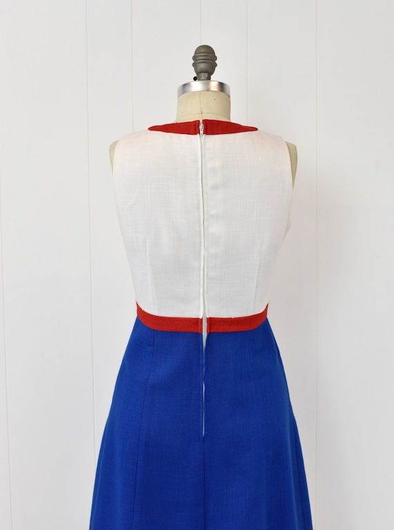 1960s Patriotic Red White & Blue Color Block Nautical… - Gem
