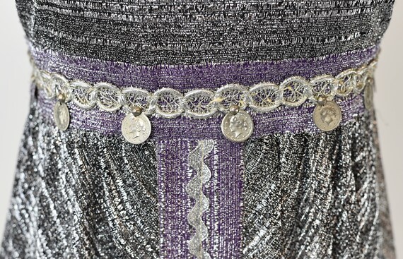 1960s Silver & Purple Coin Dress - Gem