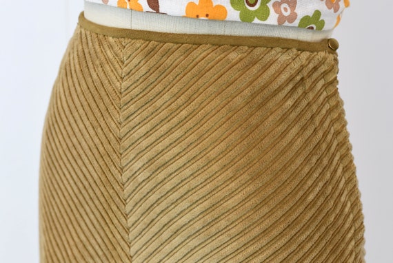 RARE 1970s Bonnie Cashin Sills Brown Corduroy Suede C… - Gem