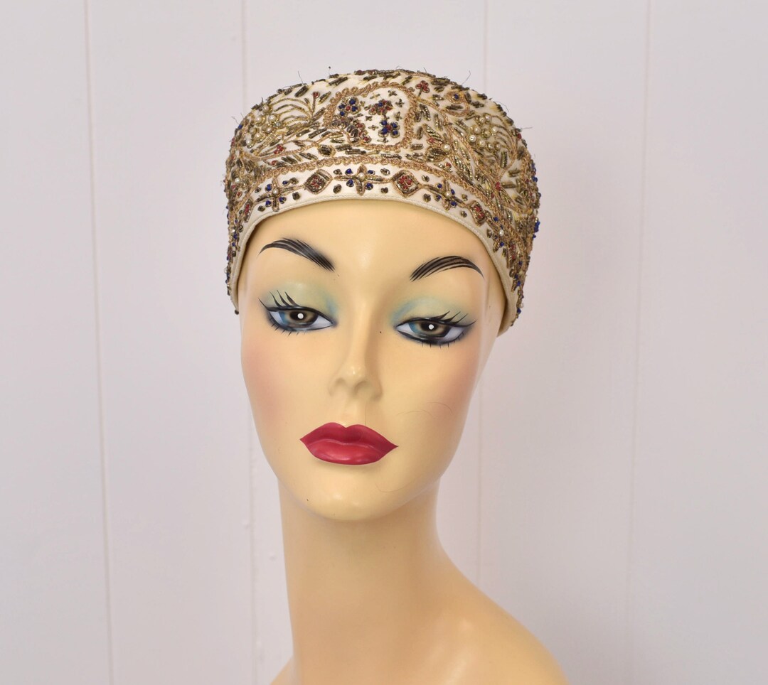 1960s Indian Ethnic Tribal Gold Metallic Soutache Embroidered Beaded ...