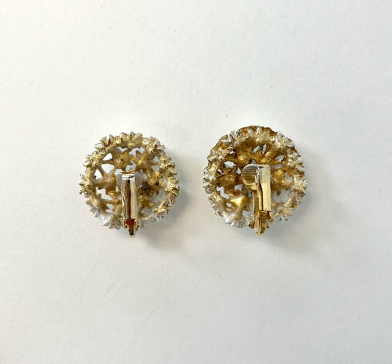 1960s Rhinestone White Floral Flower Power Mid Centur… - Gem