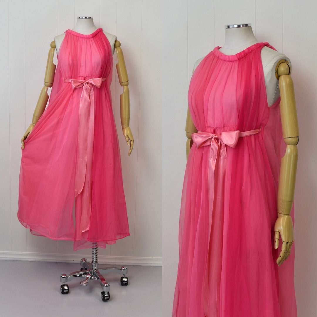 1960s Pink Ombre Chevette Nylon Lingerie Boudoir One Piece Jumpsuit - Etsy
