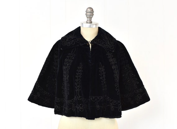 Antique Victorian Edwardian Midnight Blue Steel Cut B… - Gem