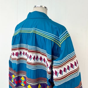 RARE 1980s Seminole Native American Patchwork Turquoise Blue Ric Rac ...