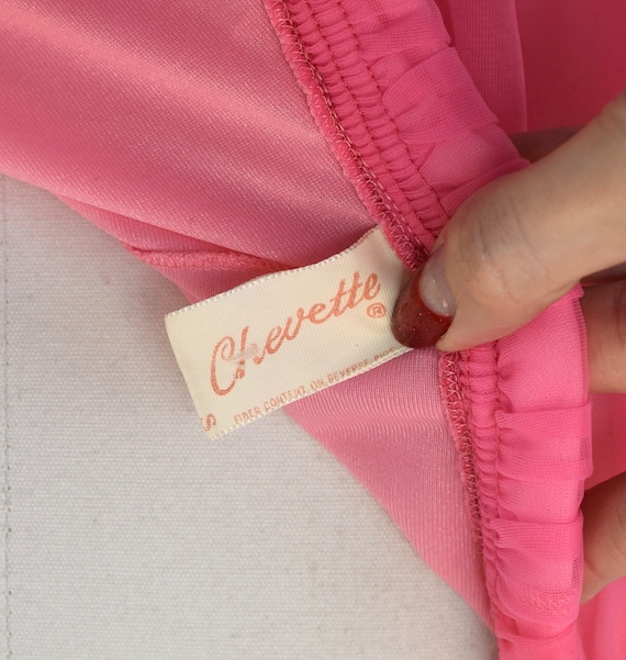 1960s Pink Ombre Chevette Nylon Lingerie Boudoir One … - Gem