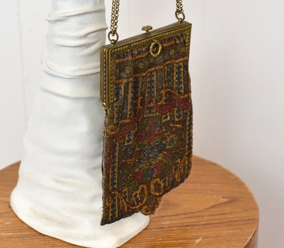1920s Beaded Ornate French Flapper Purse Handbag Woun… - Gem