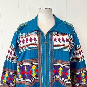 RARE 1980s Seminole Native American Patchwork Turquoise Blue Ric Rac ...