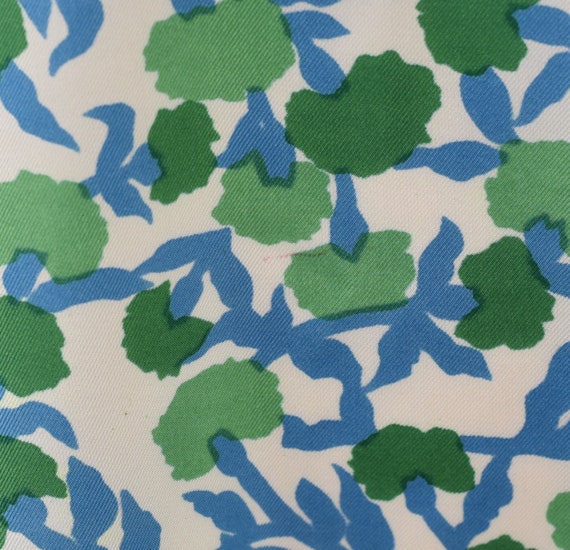 1960s Floral Green Blue Mod Summer Irwin's Florida Da… - Gem