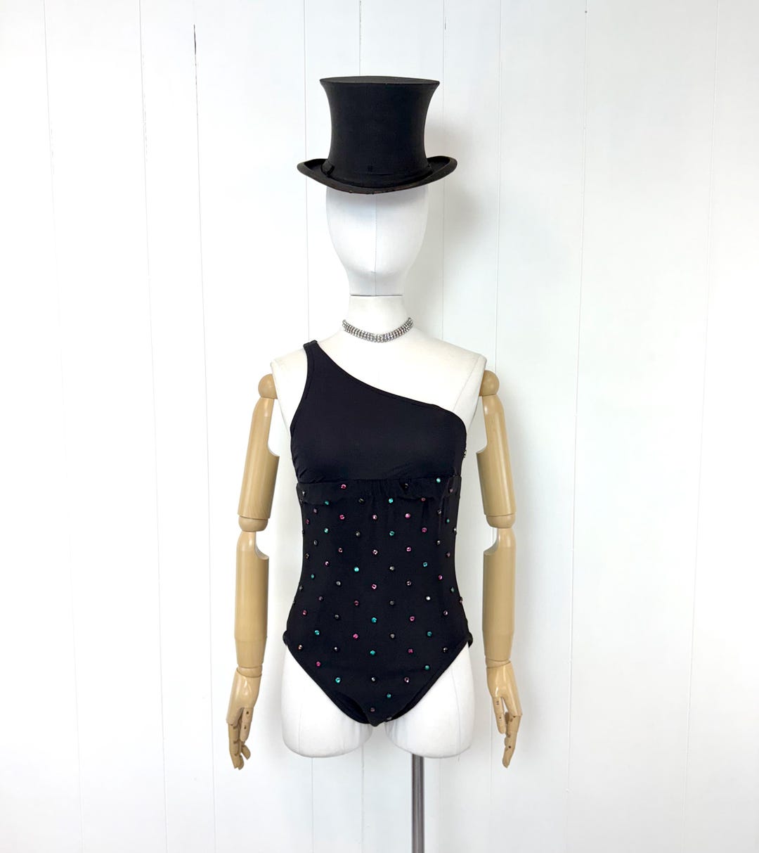 Vintage Ice Capades Showgirl Burlesque Circus Rhinestone Black Blue ...