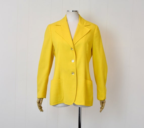 1970s Lilly Pulitzer Lemon Yellow Jacket Blazer Sport… - Gem