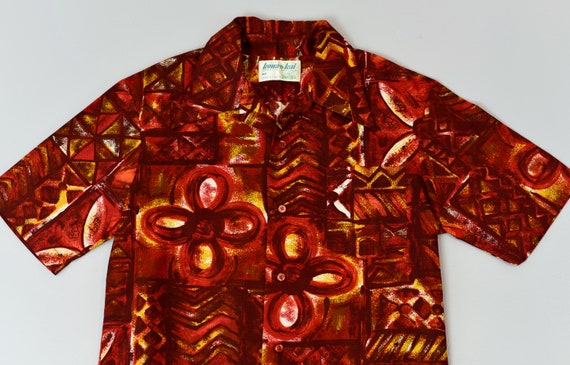 1970s Kona Kai Jantzen Red Hawaiian Shirt - Gem