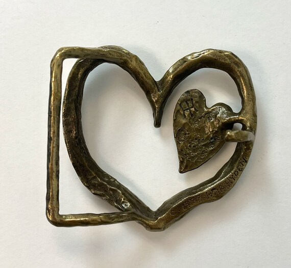 1970s 1977 Ivar Hyden Artist Signed Heart Novelty Bra… - Gem