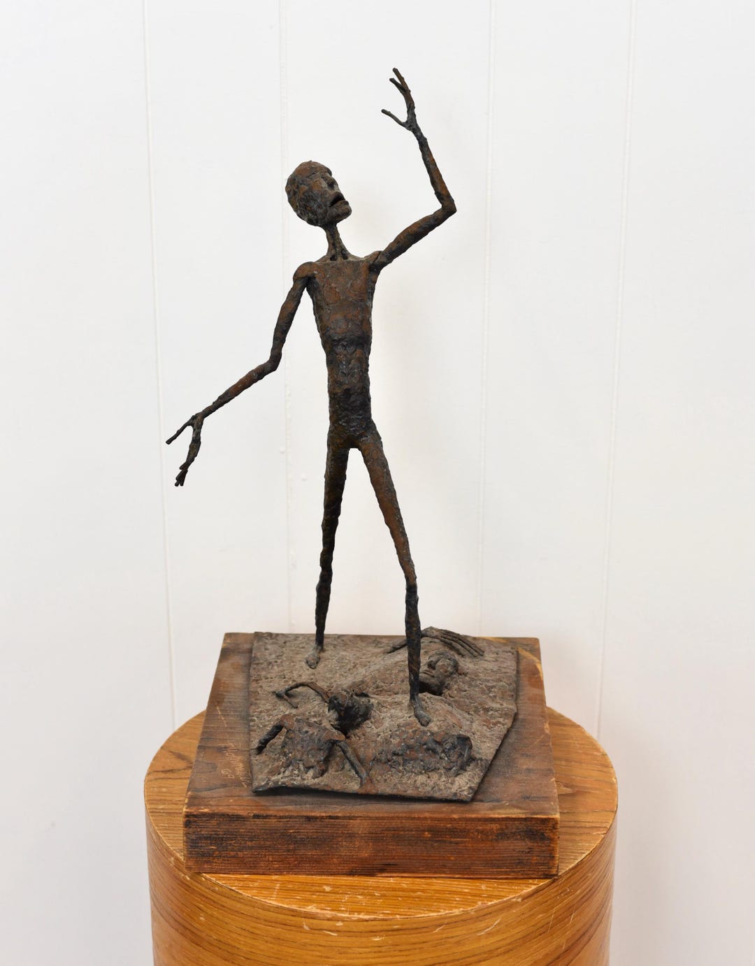1960s Thomas Hoffmaster Bronze Metal Man Human Abstract Sculpture Art ...