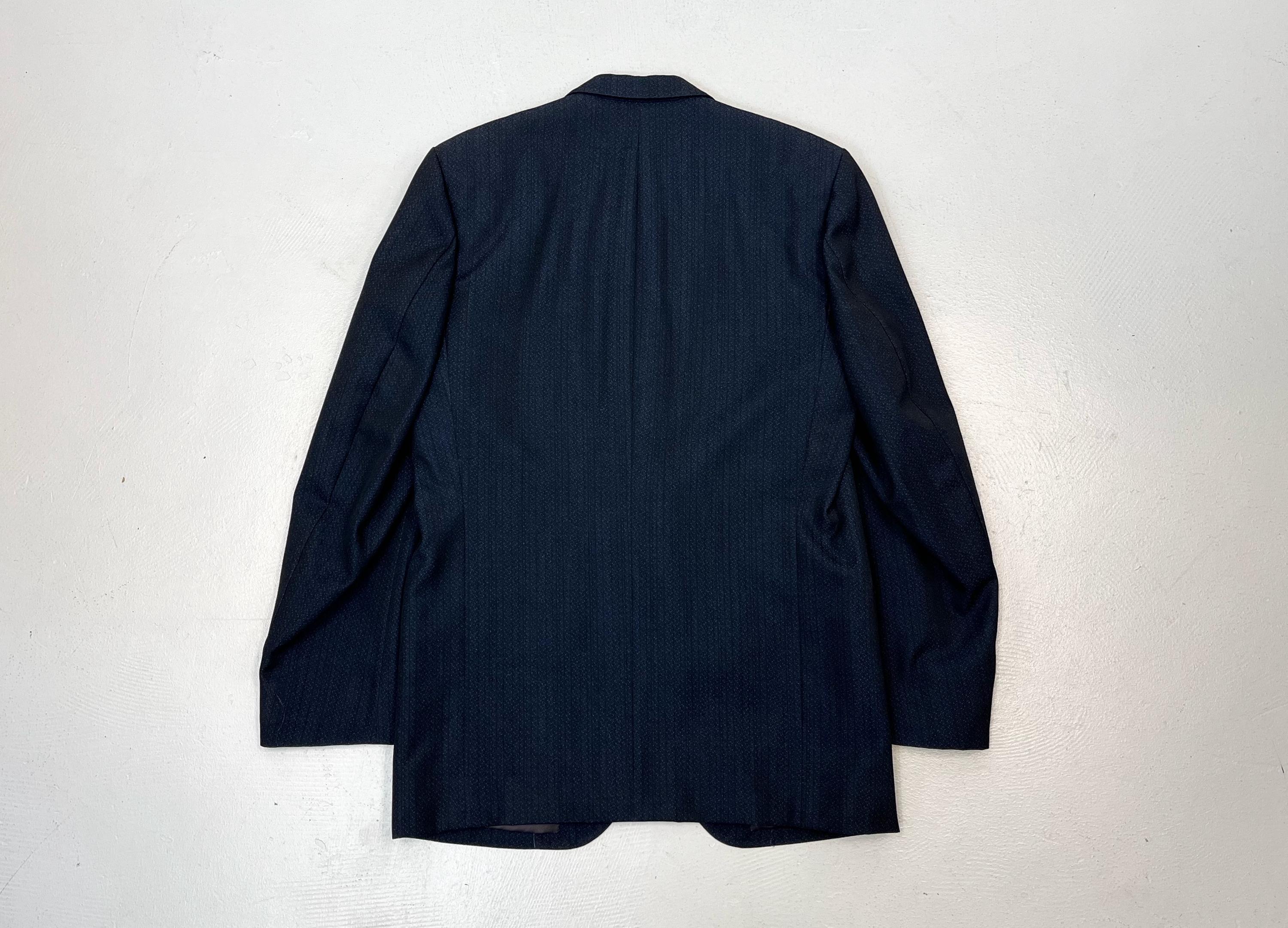 1960s Blue Fleck Striped Wool Custom Smiley Clothing Mens Blazer Jacket ...