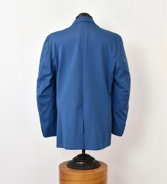 1970s Blue Montgomery Ward Mens Suit Jacket Blazer - Gem