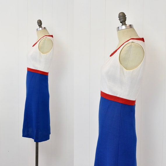 1960s Patriotic Red White & Blue Color Block Nautical… - Gem
