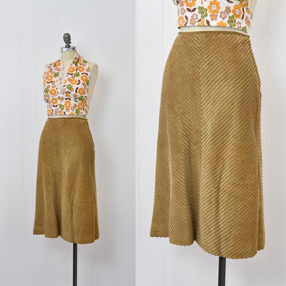 RARE 1970s Bonnie Cashin Sills Brown Corduroy Suede C… - Gem