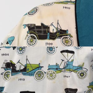 1950s Antique Classic Car Automobile Novelty Print Cotton Robe ...