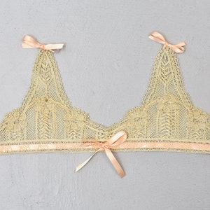 Antique 1900s Edwardian Lace Ribbon Bralette Bra Top Lingerie - Etsy