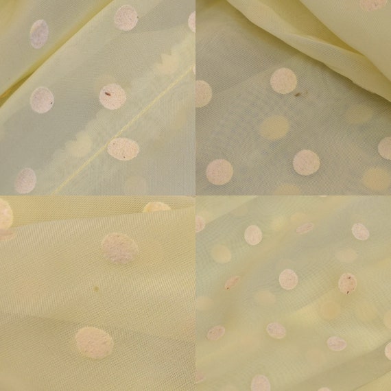 1940s/1950s Yellow Polka Dot Sheer Lace Styled by Dor… - Gem