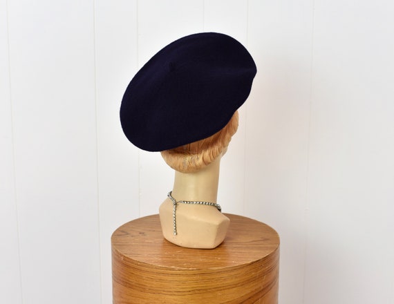 1980s Normandy Ultrabasque Navy Blue Beret Hat - Gem