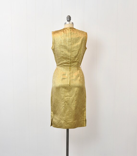 1950s Gold Metallic Brocade Asian Inspired Vanny of H… - Gem