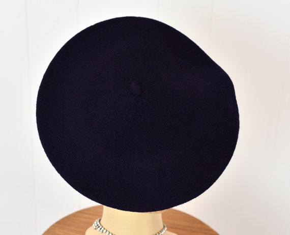 1980s Normandy Ultrabasque Navy Blue Beret Hat - Gem