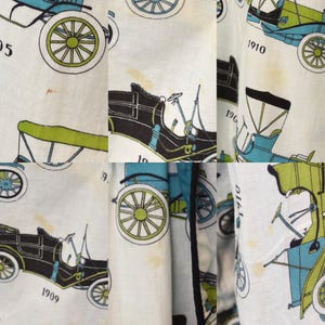 1950s Antique Classic Car Automobile Novelty Print Cotton Robe ...