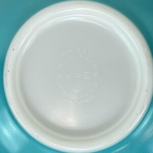 RARE 1958 Pyrex Hot Air Balloon Promotional Pattern Turquoise Blue ...