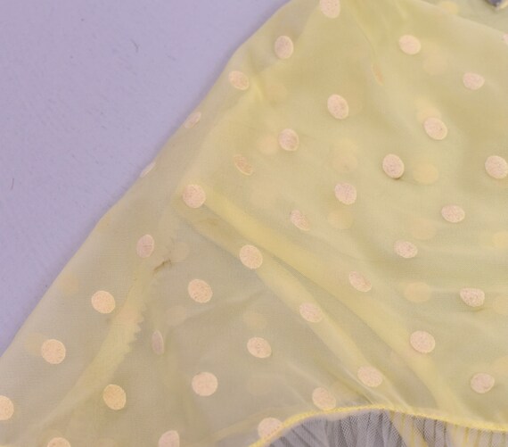 1940s/1950s Yellow Polka Dot Sheer Lace Styled by Dor… - Gem