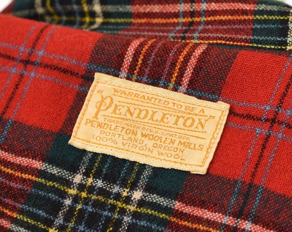 1950s Pendleton Plaid 49er Red Green Classic Wool Lon… - Gem