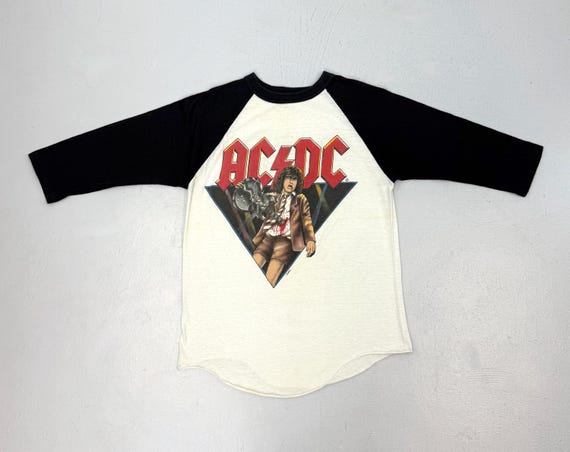 1970s/1980s AC/DC Let There Be Rock Baseball Raglan B… - Gem