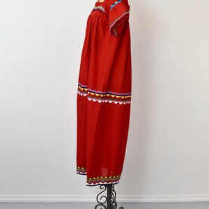 RARE 1970s Seminole Native American Red Patchwork Maxi Dress - Etsy