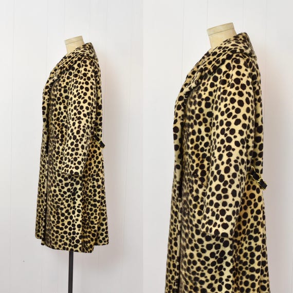 1960s/1970s Cheetah Leopard Animal Print Faux Fur Saf… - Gem