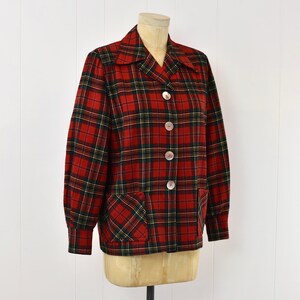 1950s Pendleton Plaid 49er Red Green Classic Wool Long Sleeve Button up ...