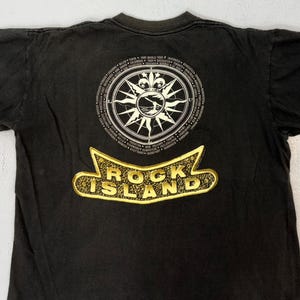1989 Jethro Tull Rock Island World Tour Black Cotton Double Sided ...