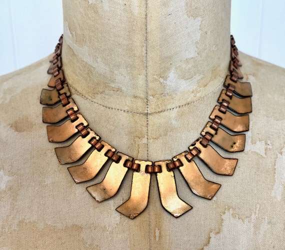 1950s Matisse Copper Red Enamel Geometric Mid Century… - Gem