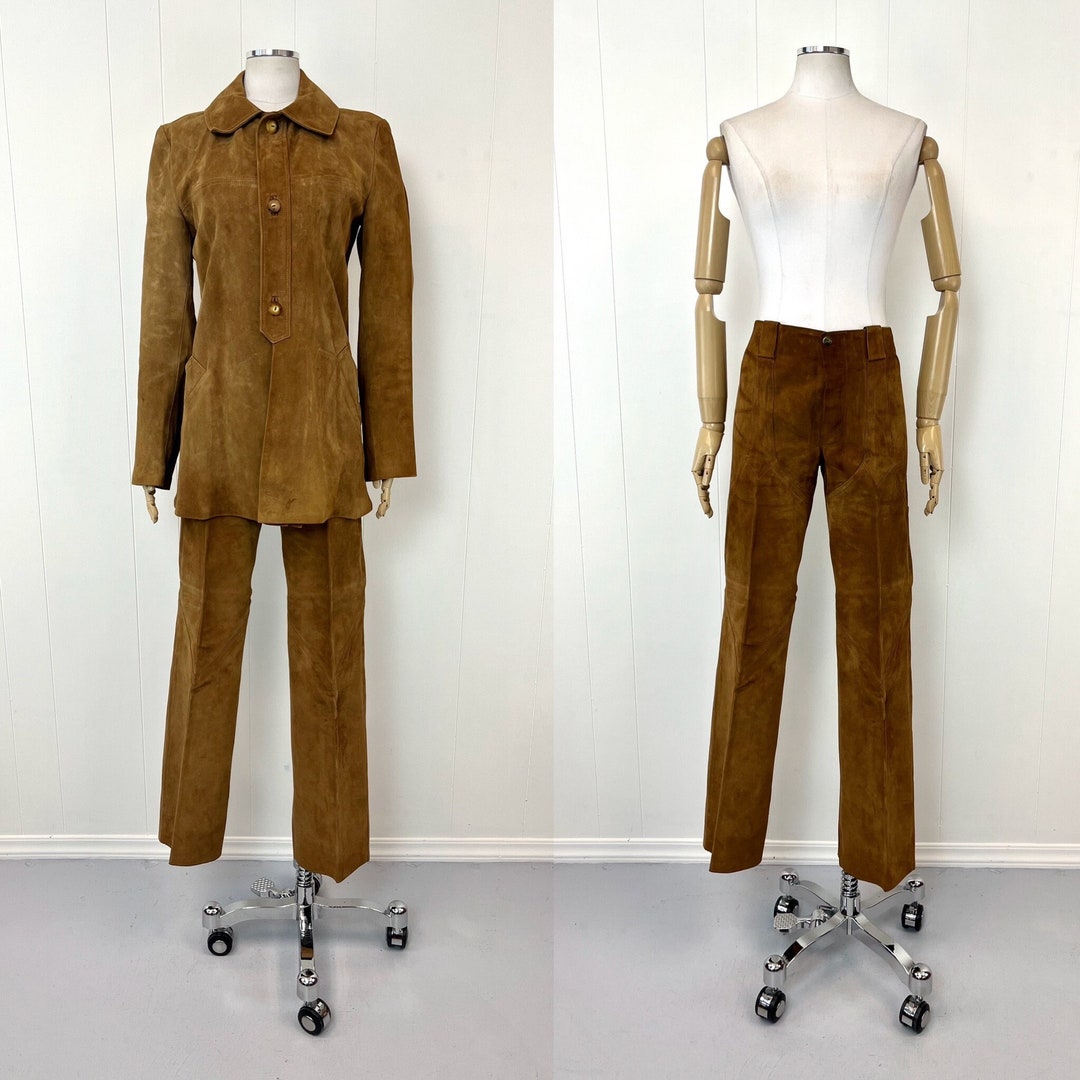 1960s/1970s Brown Suede Leather Jan Stephane Paris French Jacket ...