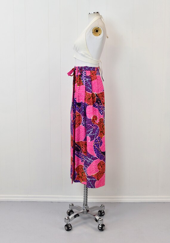 1960s/1970s Psychedelic Pink Purple Hawaiian Tiki Max… - Gem