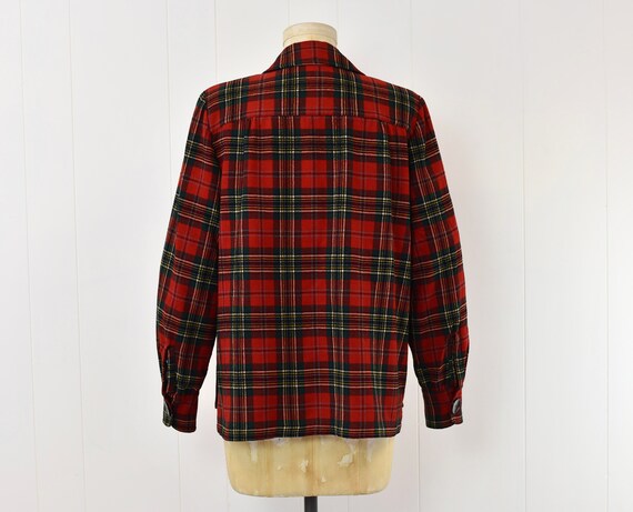 1950s Pendleton Plaid 49er Red Green Classic Wool Lon… - Gem
