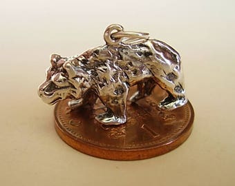 Sterling silver bear | Etsy