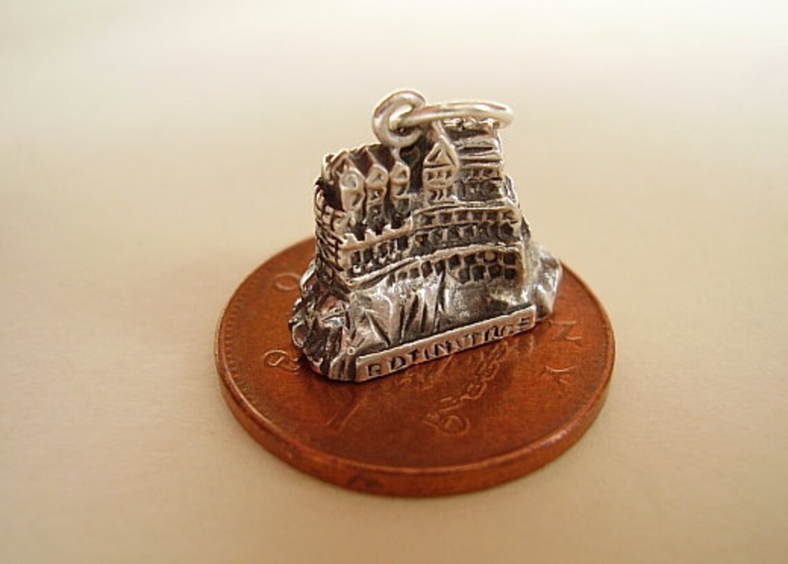 Sterling Silver Scotland Edinburgh Castle Charm - Etsy