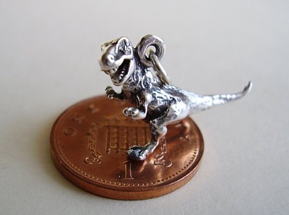 Sterling Silver T Rex Trex Sterling Silver Charm - Etsy