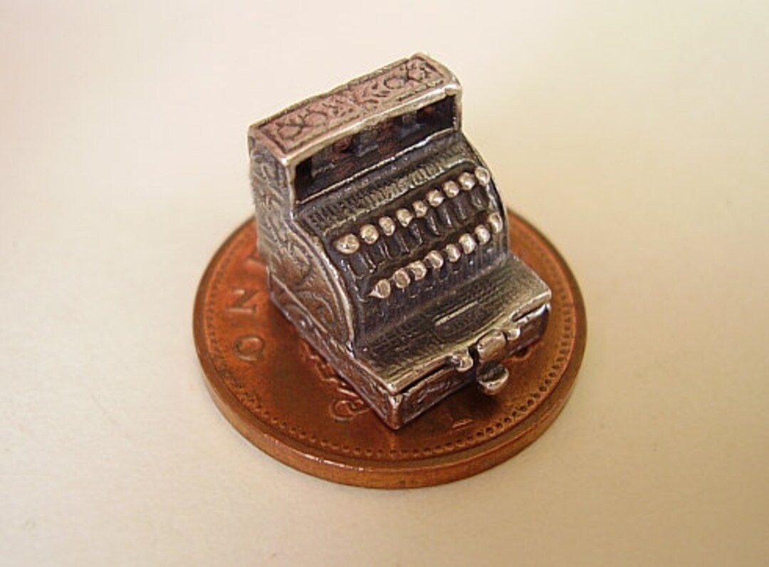Sterling Silver Cash Register Till Opening Charm - Etsy