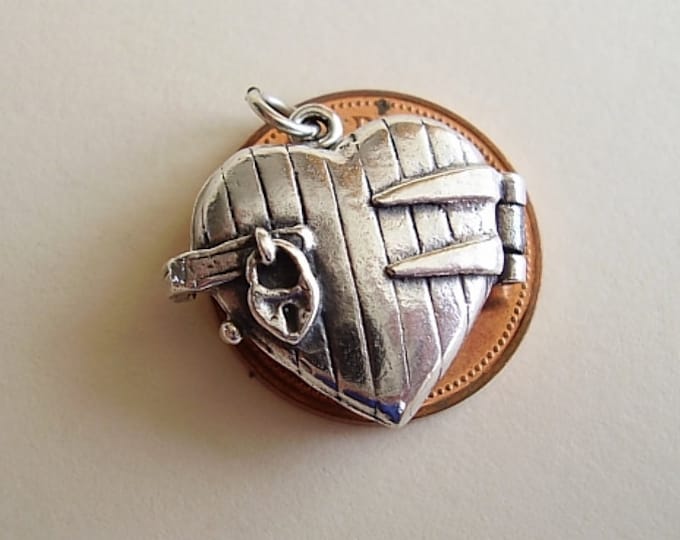 Sterling Silver HEART LOCKET Loving Couple Opening Charm - Etsy