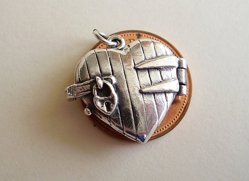 Sterling Silver HEART LOCKET Loving Couple Opening Charm - Etsy