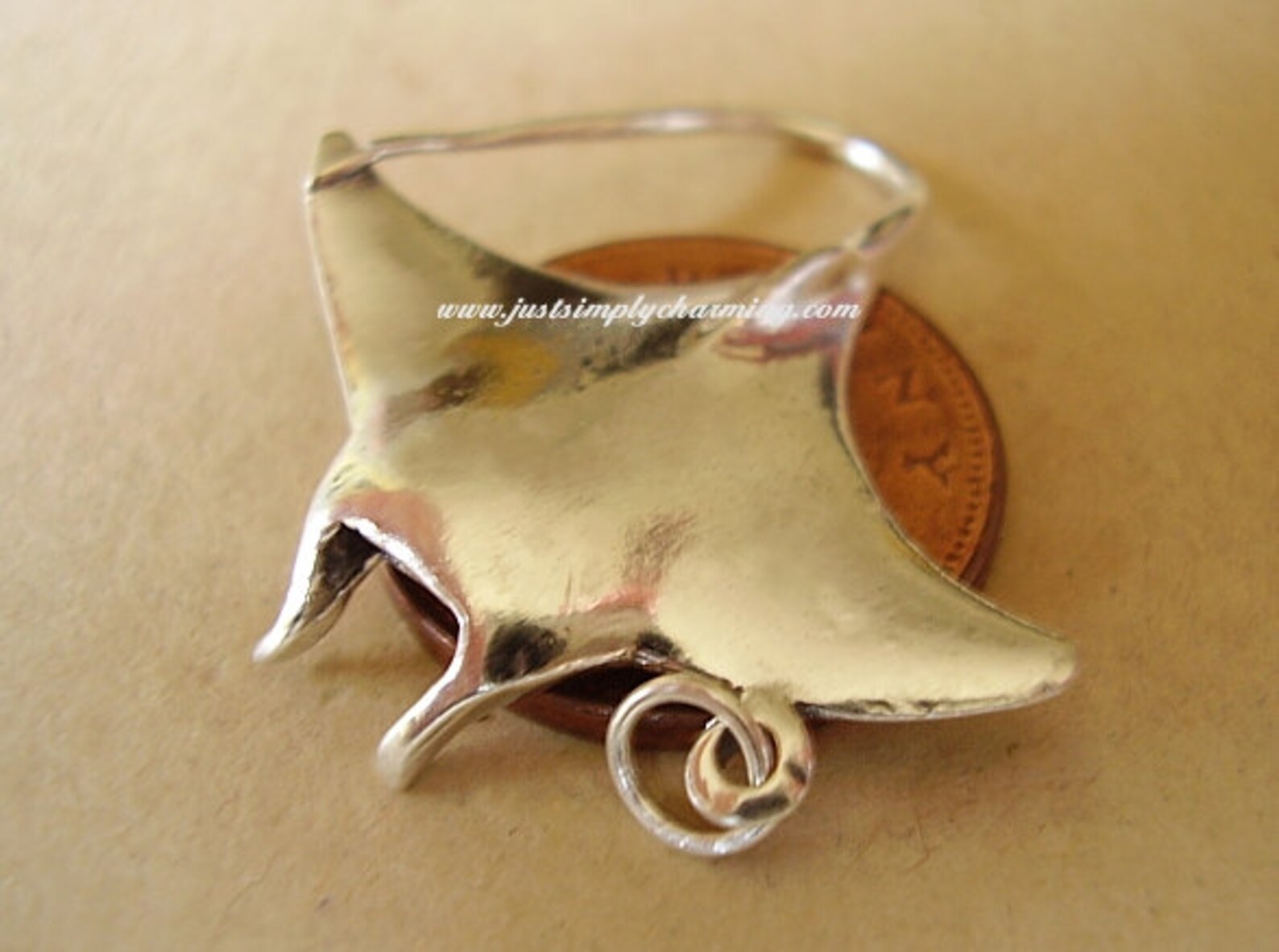 Sterling Silver Manta Ray Charm or Pendant - Etsy