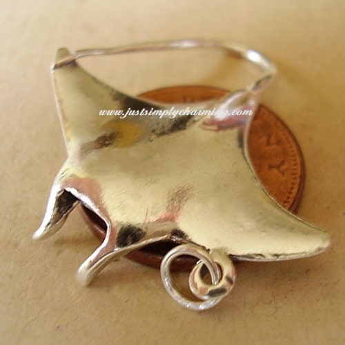 Sterling Silver Manta Ray Charm Sting Ray Charm Sting Ray - Etsy
