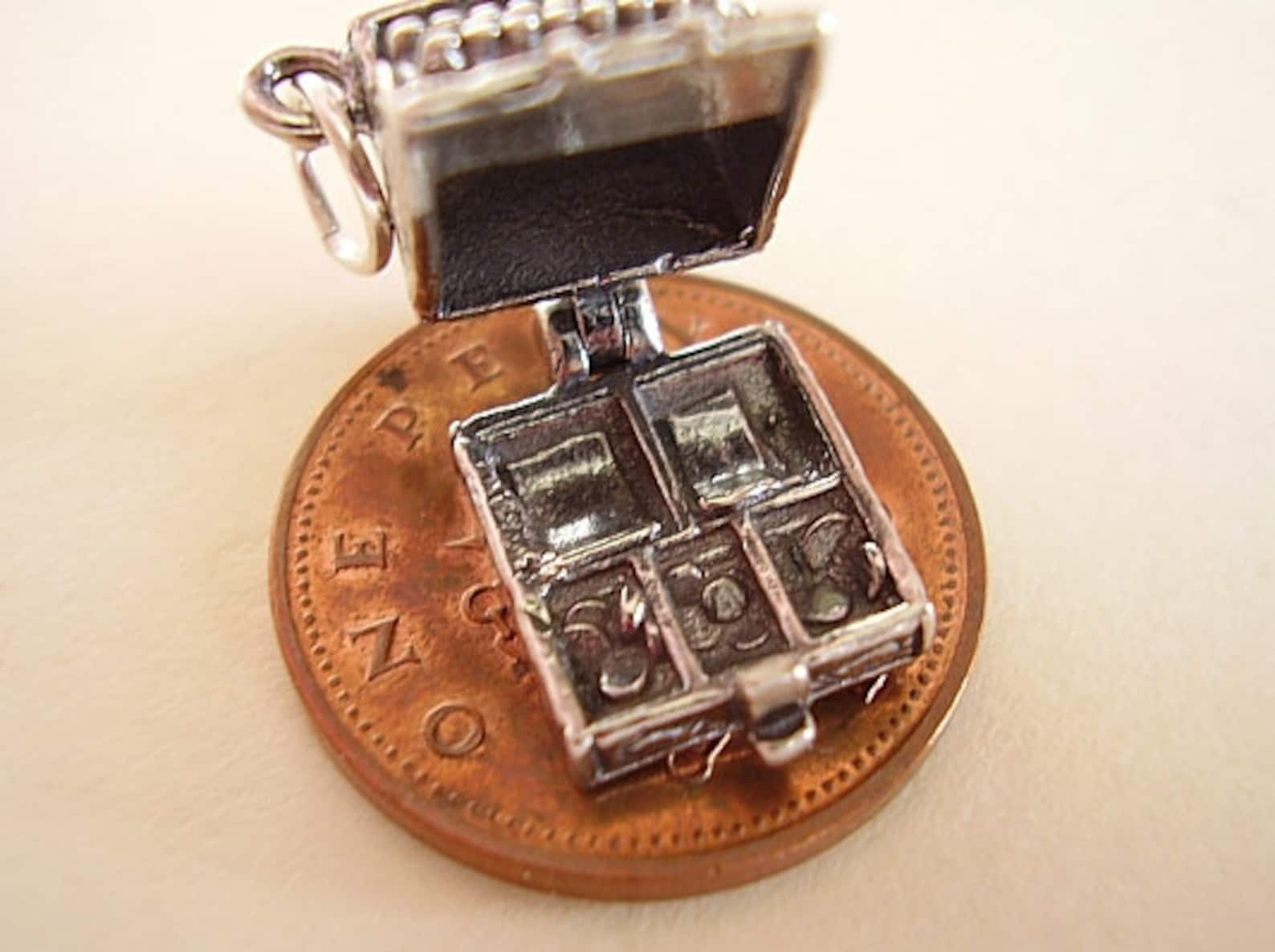 Sterling Silver Cash Register Till Opening Charm | Etsy